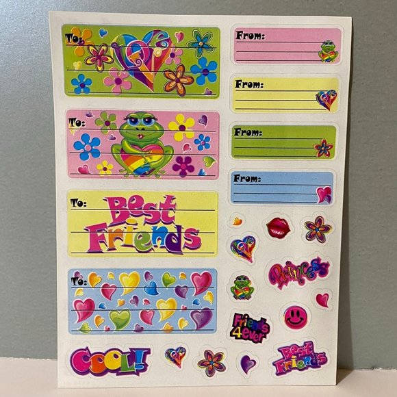 Lisa Frank | Other | Vintage Lisa Frankgroovy Frog Address Label ...